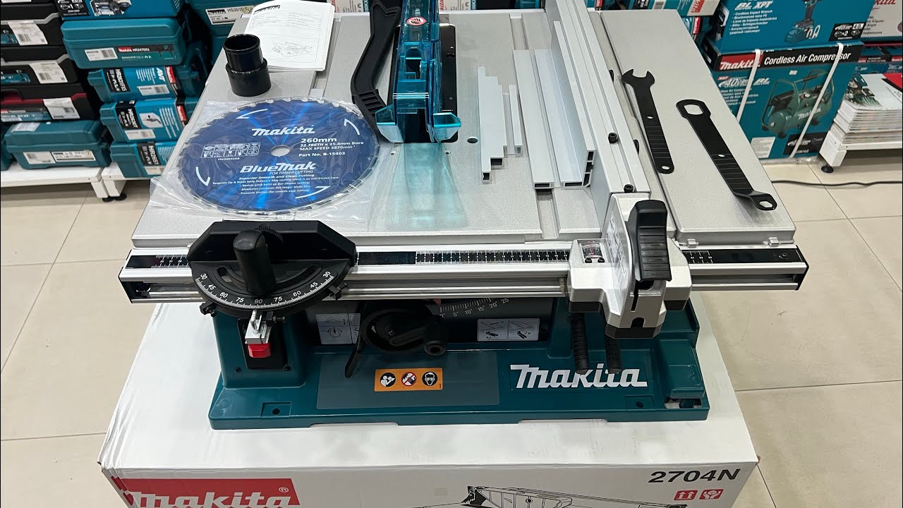 Khui thùng máy cưa bàn Makita 2704N (Made in USA) - YouTube