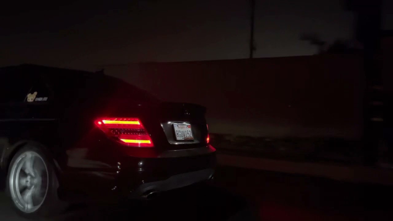 Mercedes c300 shooting flames - YouTube