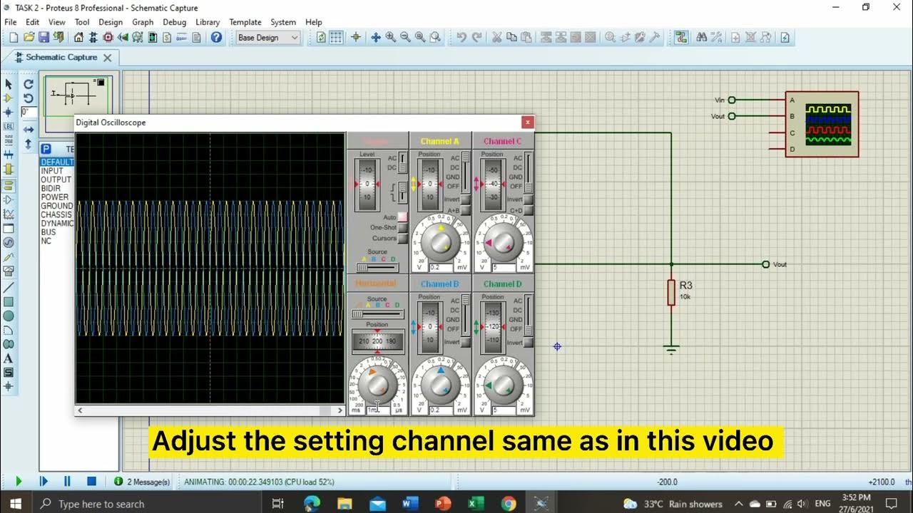 Inverting Amplifier Design And Frequency Response L Proteus Malaysia