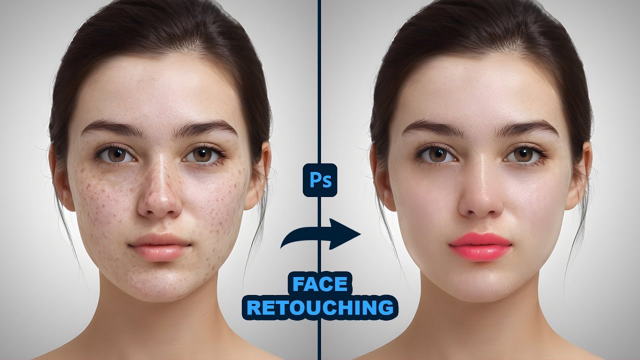Photoshop Tutorial: Perfecting Skin Retouching - YouTube