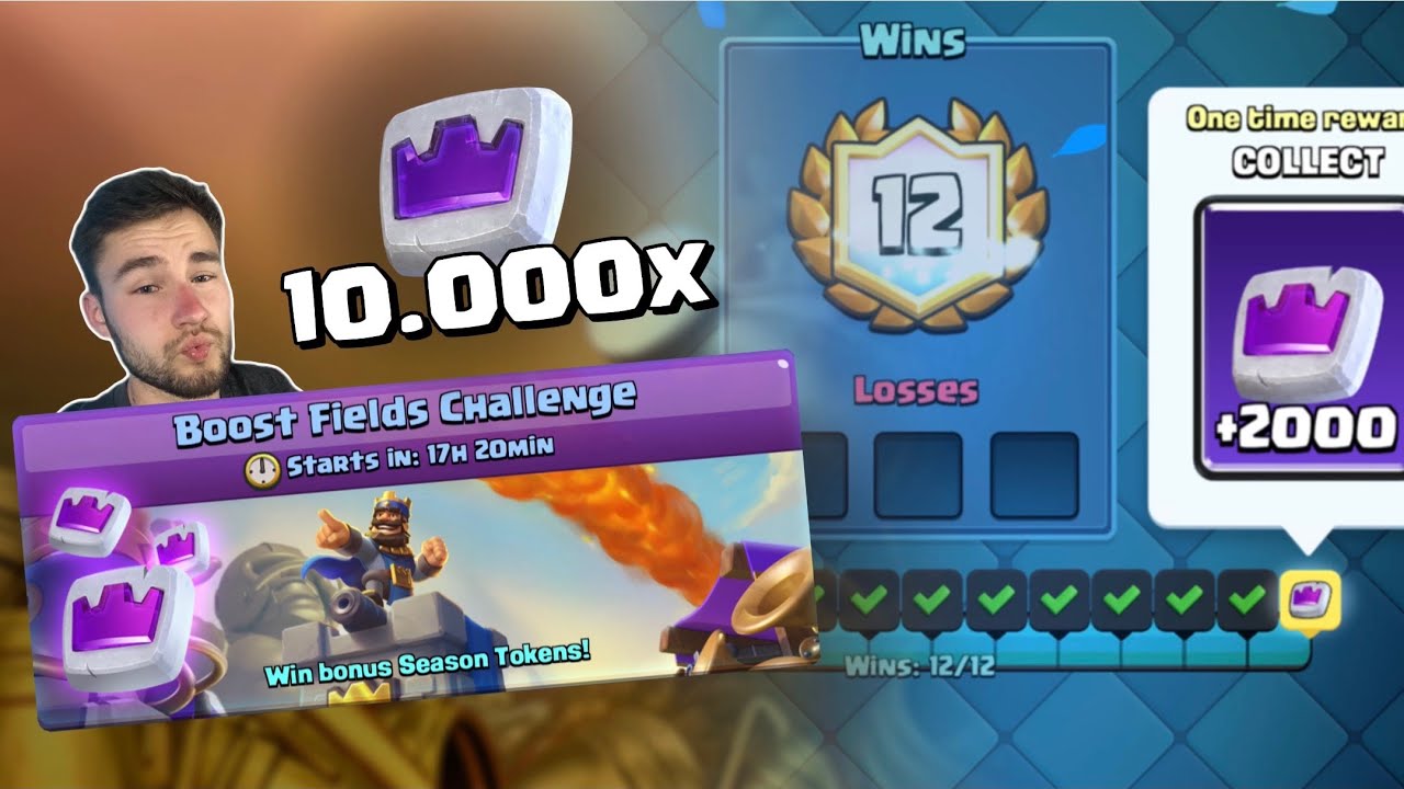 BEST DECK // BOOST FIELDS CHALLENGE // 10.000+ SEASON TOKENS // CLASH ROYALE - YouTube