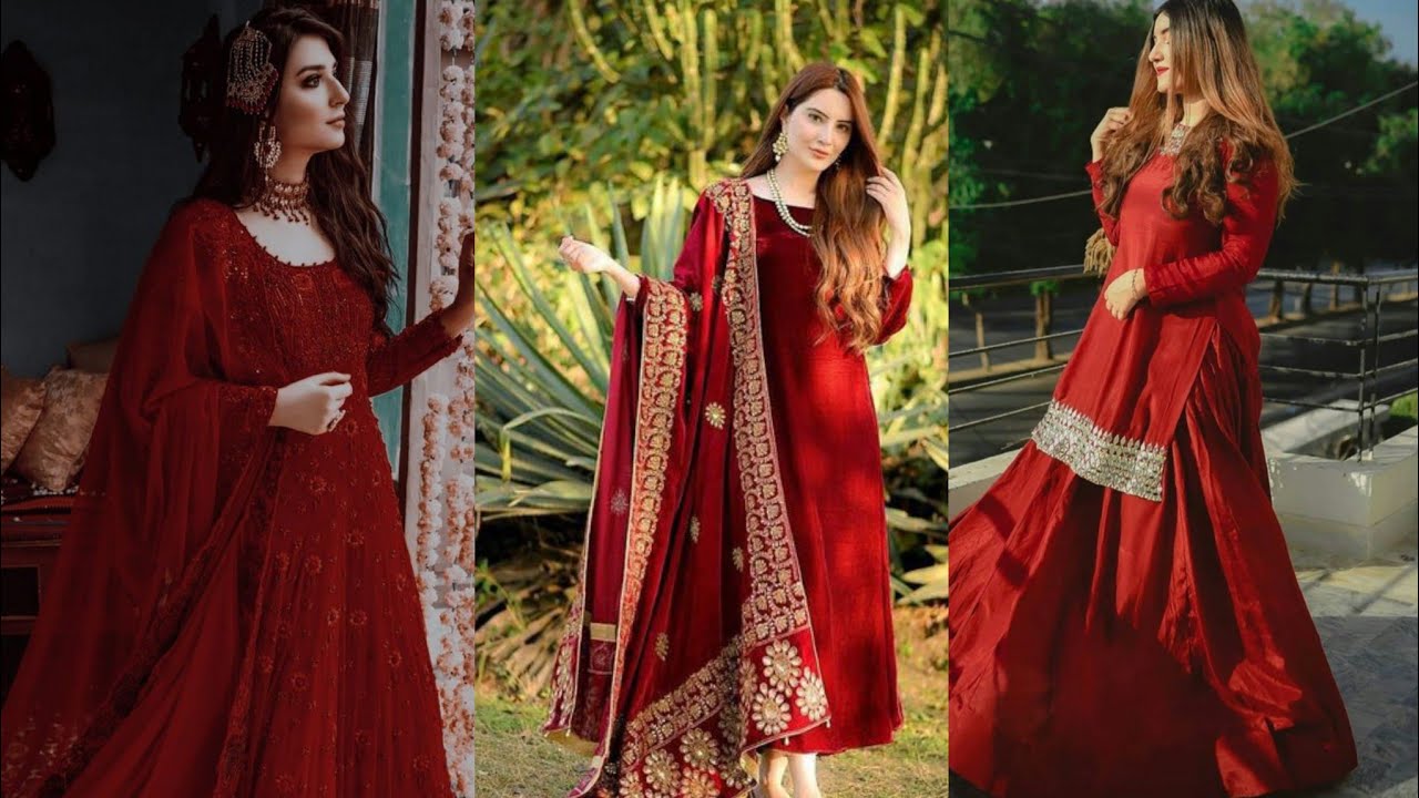 stylish red dress designs ideas|| party wear dress\ designs - YouTube