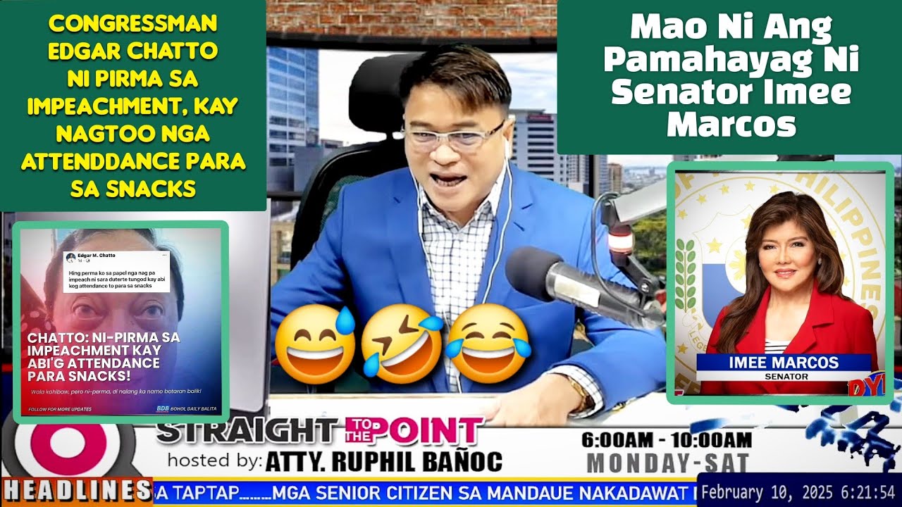 Imee Marcos Interview | Cong. Edgar Chatto Ni Pirma Sa Impeachment ...
