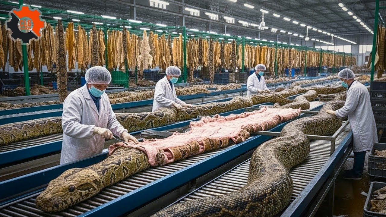 Inside Modern Boa Anaconda-Leather Factory: From Boa Anaconda Skin to ...