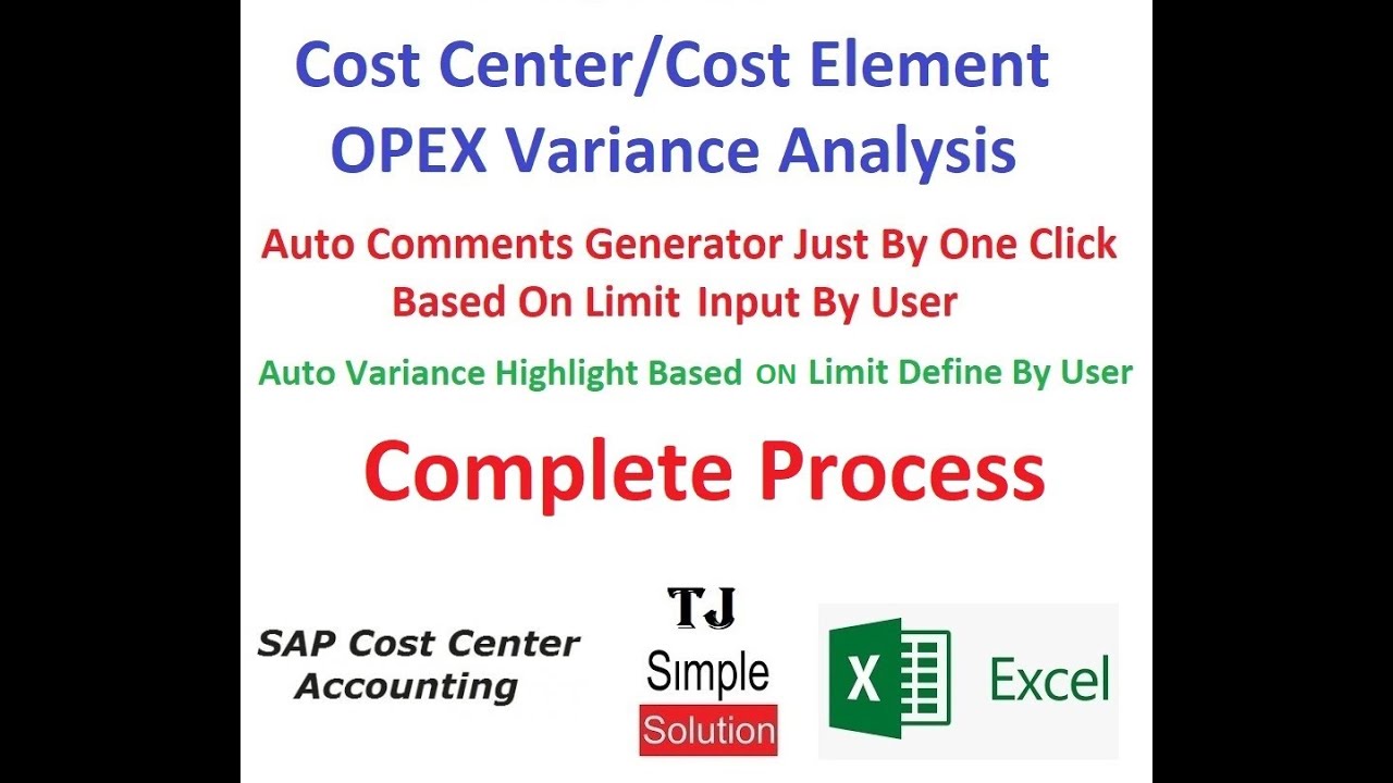 Excel-Variance Analysis-13 - OPEX : Report Export on PDF - Urdu/Hindi ...