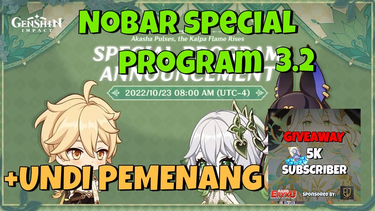🔴[LIVE] : NOBAR LIVESTREAM 3.2 + PENGUMUMAN PEMENANG GIVEAWAY 5K SUBS ...