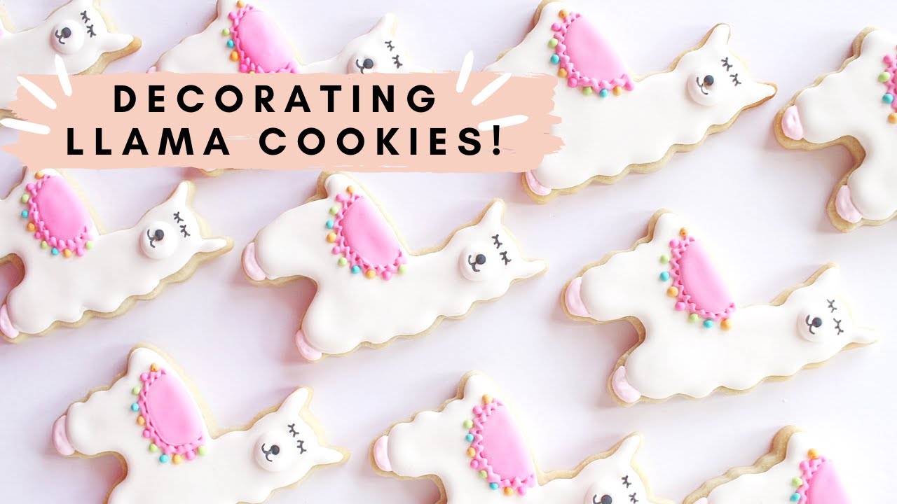 Cookie Decorating: Llama Cookies! - YouTube