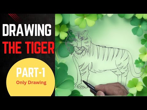 How to draw The Tiger ll Child Art - YouTube