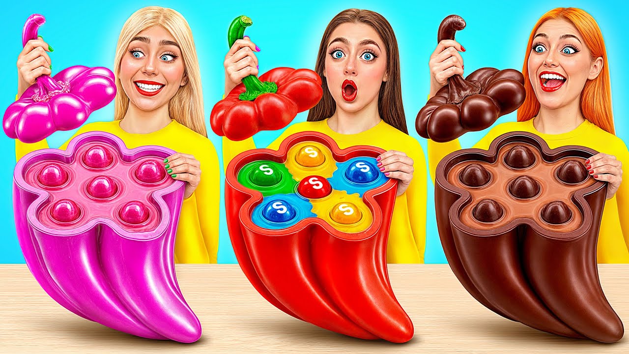 Gummy Food, Real Food vs Chocolate Food Challenge | Tasty Kitchen Hacks by Multi DO Challenge ...