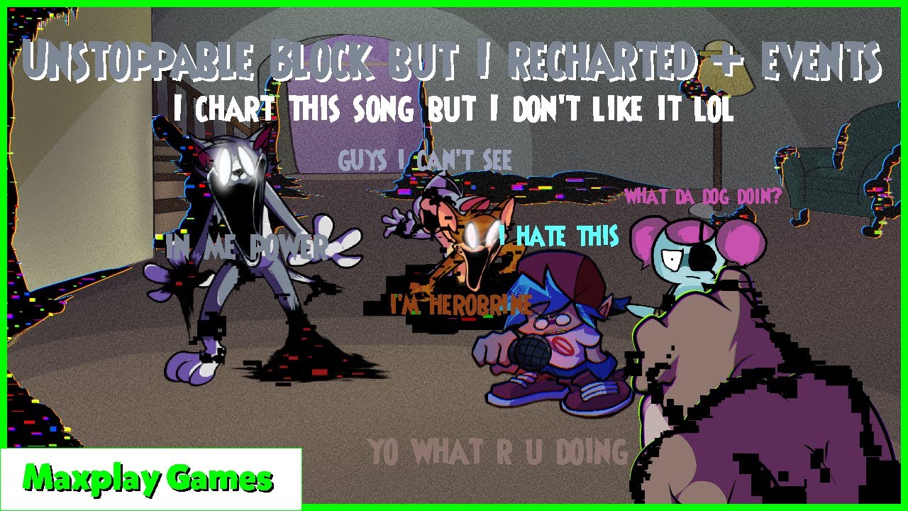 Unstoppable Block but I recharted + events | FNF: The Basement Show V2 ...