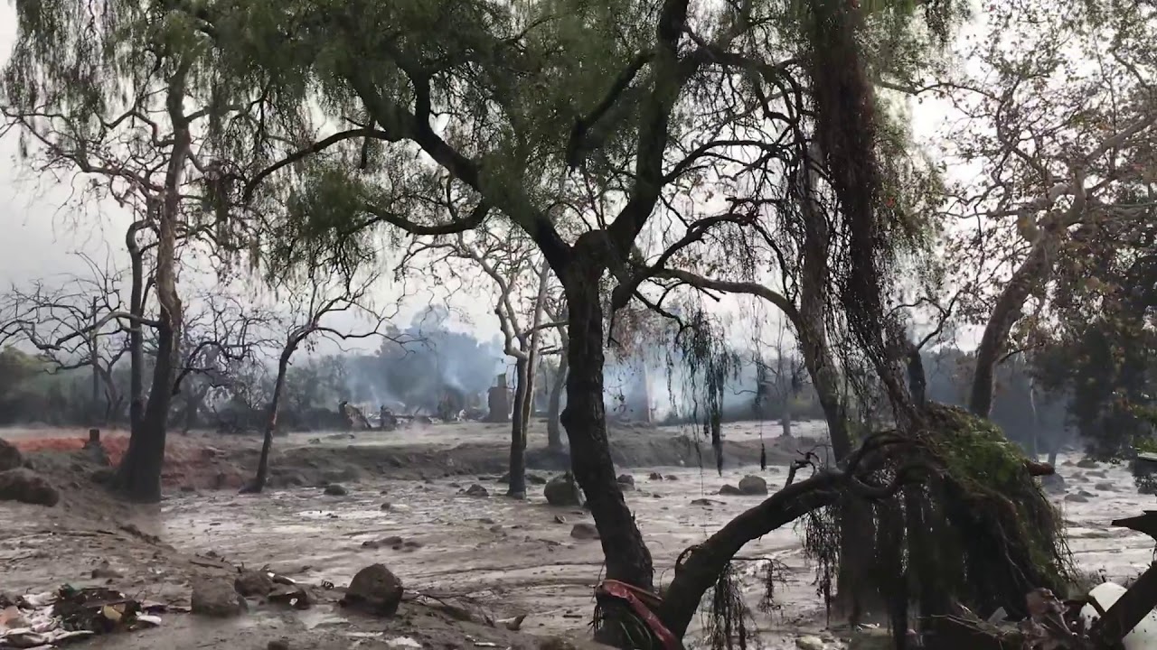 Mudflows Destroy Montecito, California, Neighborhoods - YouTube