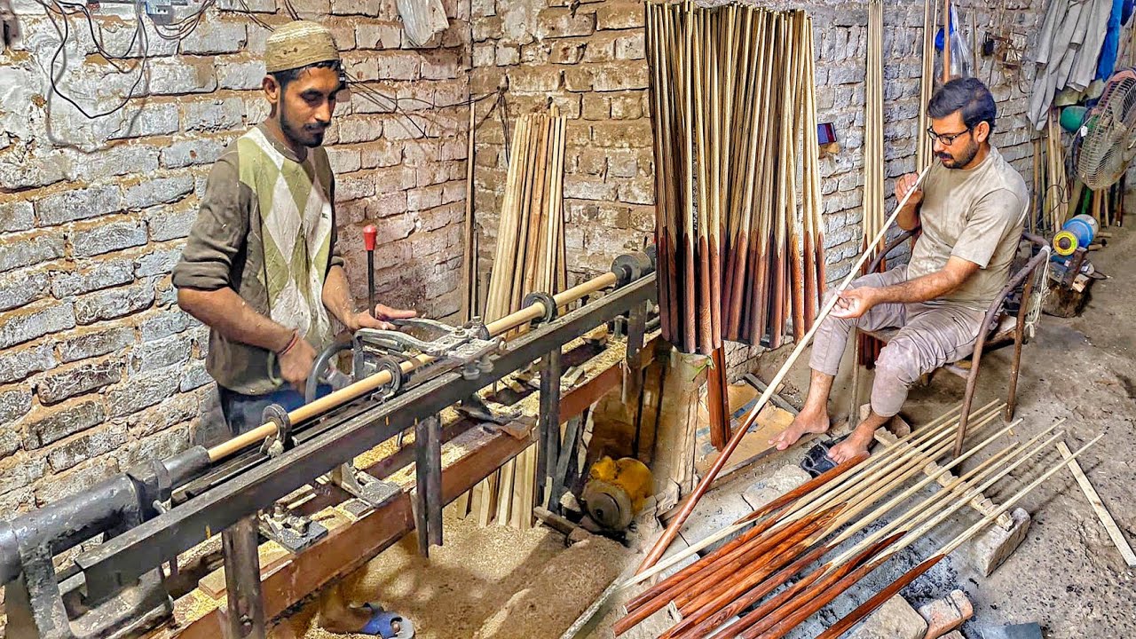 World Fantastic Process Wood turning to International Snooker Stick ...