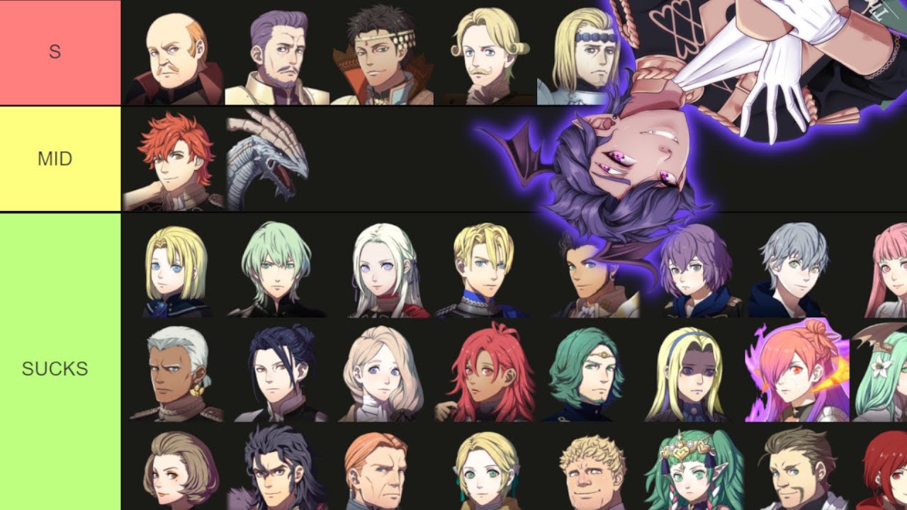 Fire Emblem: Three Houses/Three Hopes Character TIER LIST - YouTube