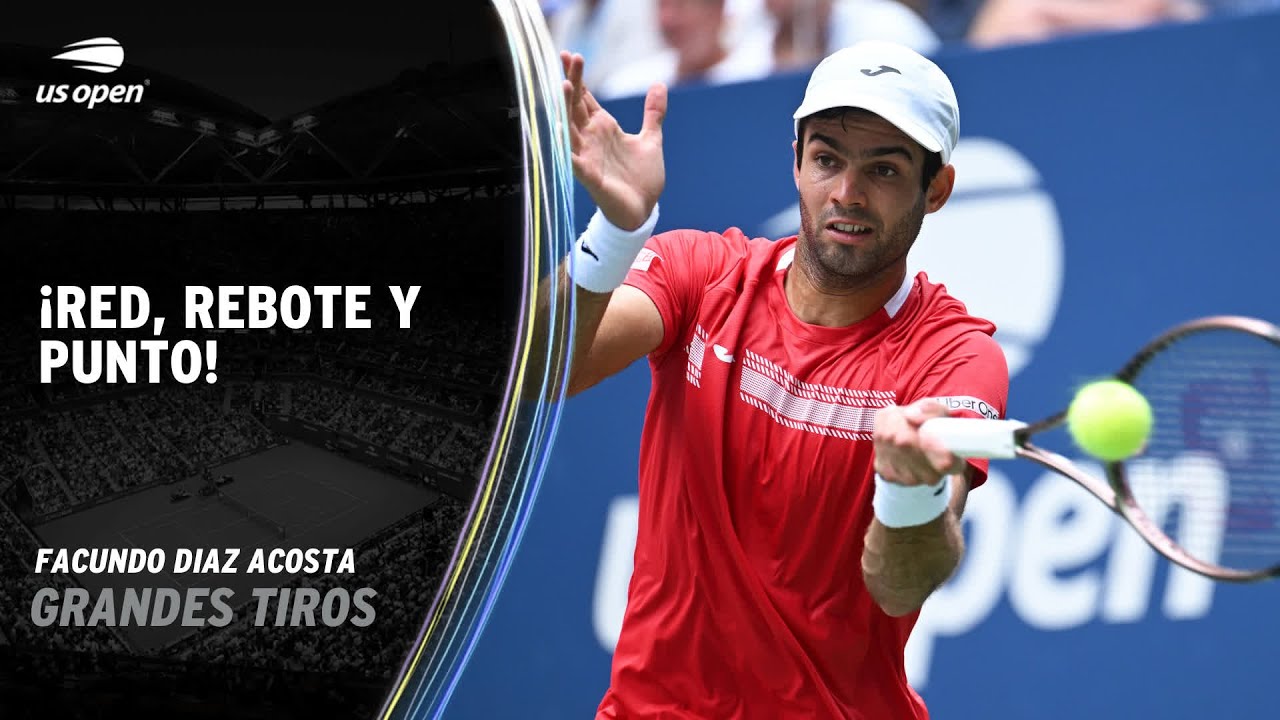 Facundo Diaz Acosta Responde a un Globo con un Puntazo que Golpea la Red | 2023 US Open - YouTube