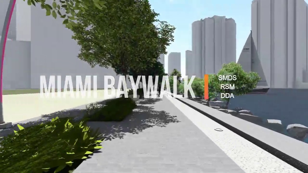 Miami Baywalk Walk Through - YouTube