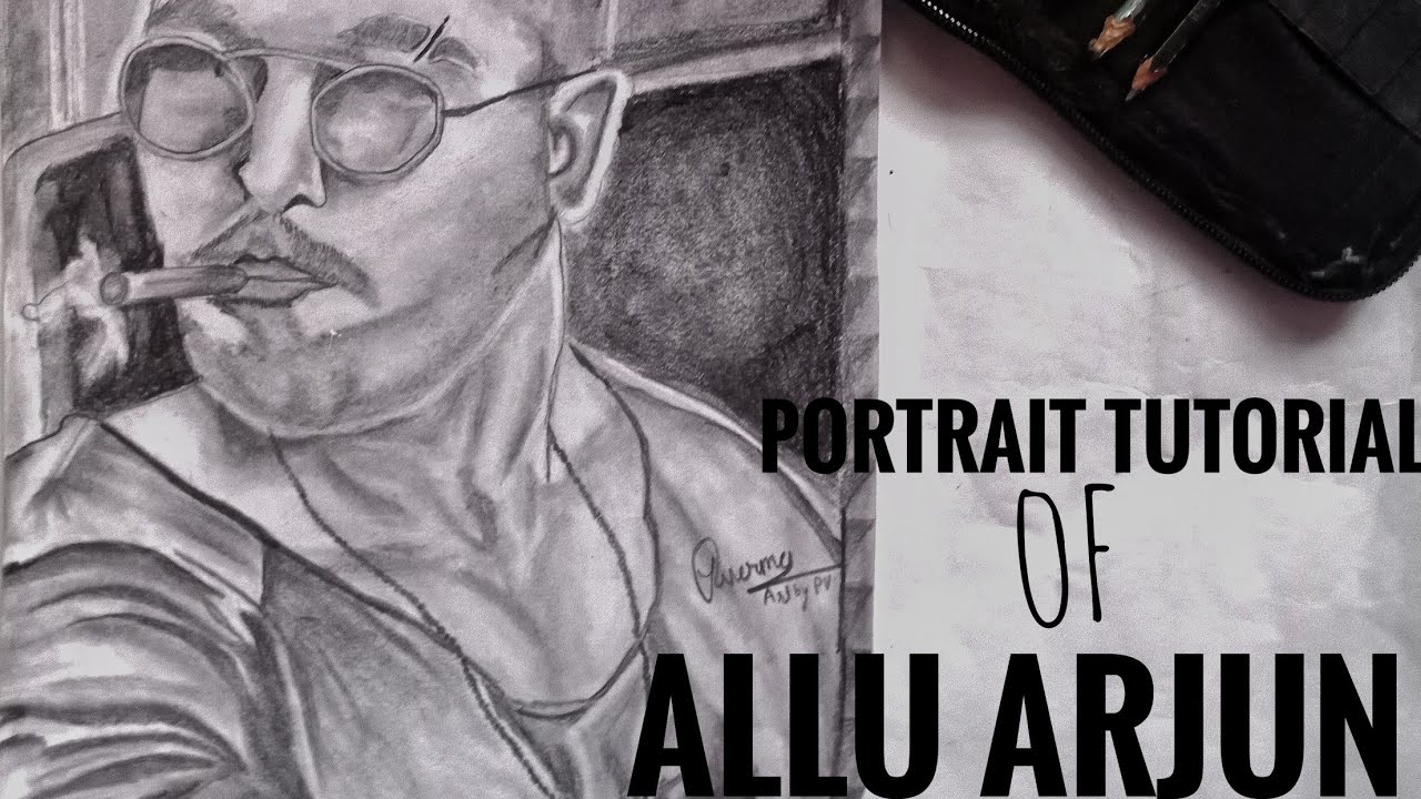 How to make allu ARJUN portrait - YouTube