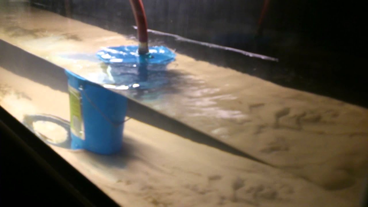 How to add water to a tank with sand - YouTube