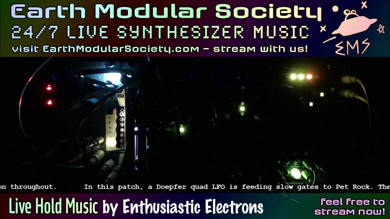 Live modular synthesizer performances 24/7 with Earth Modular Society - YouTube
