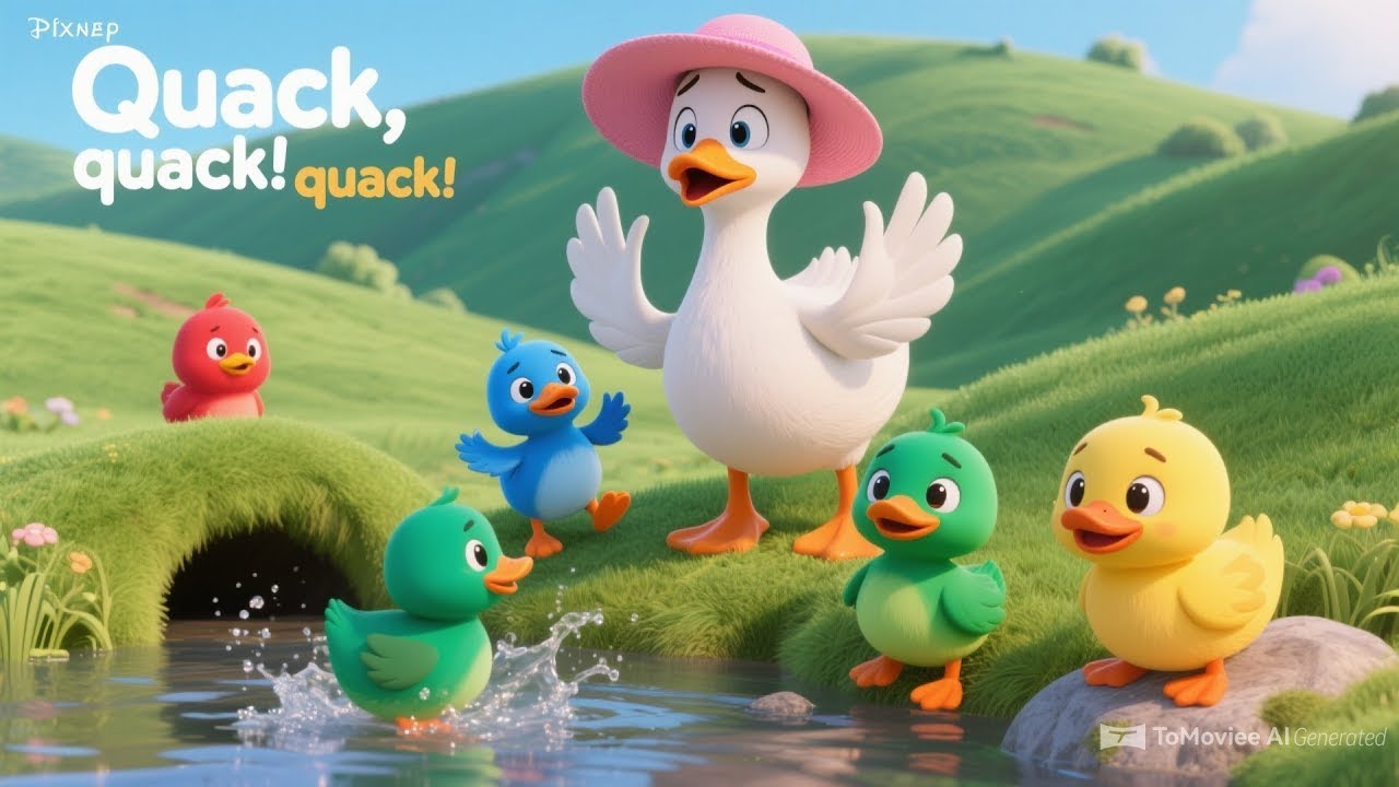 Five Little Ducks – Color Ducks Song 🦆🎨 | Counting & Colors Nursery ...