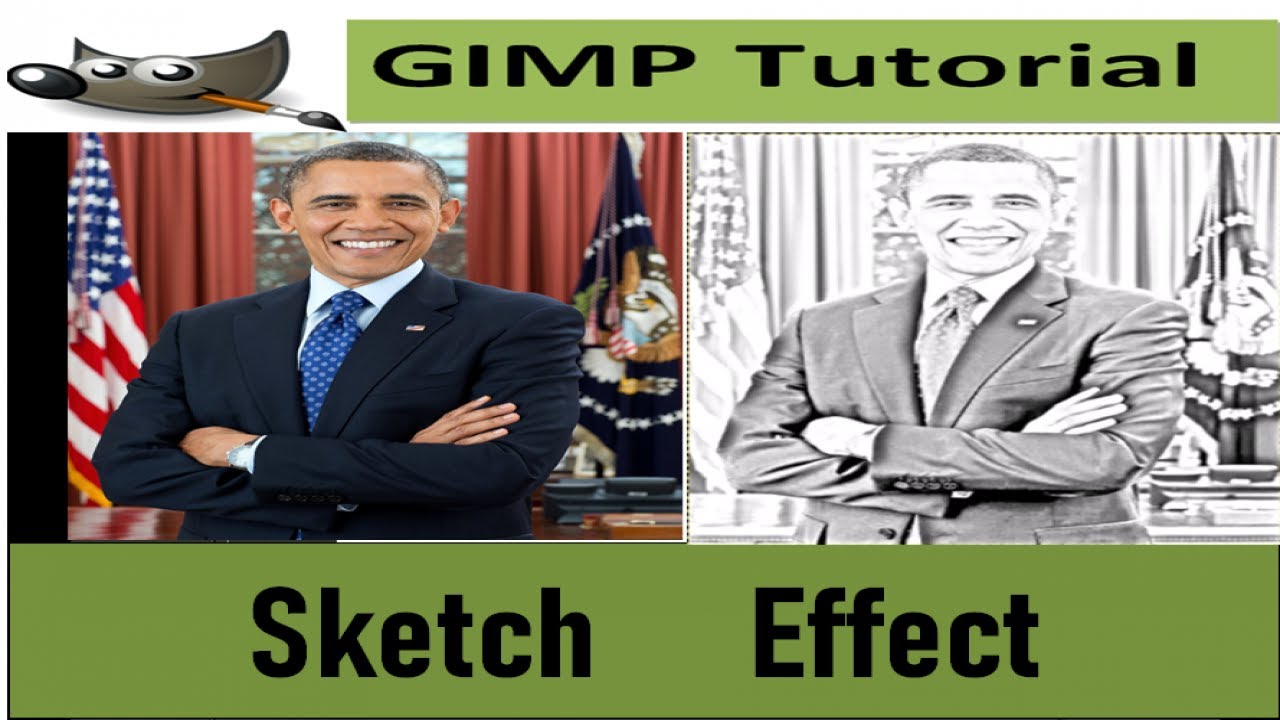 # 8 | Sketch Effect | Gimp Tutorial - YouTube