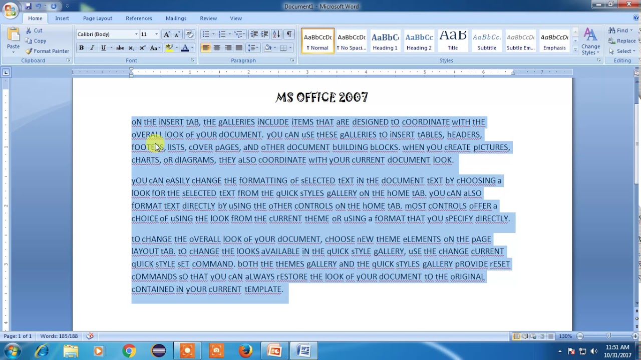 Strikethrough,Subscript,Superscript,Change Cases,Text Highlight color and Font Color - YouTube