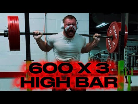 600 POUND HIGH BAR TRIPLE - YouTube