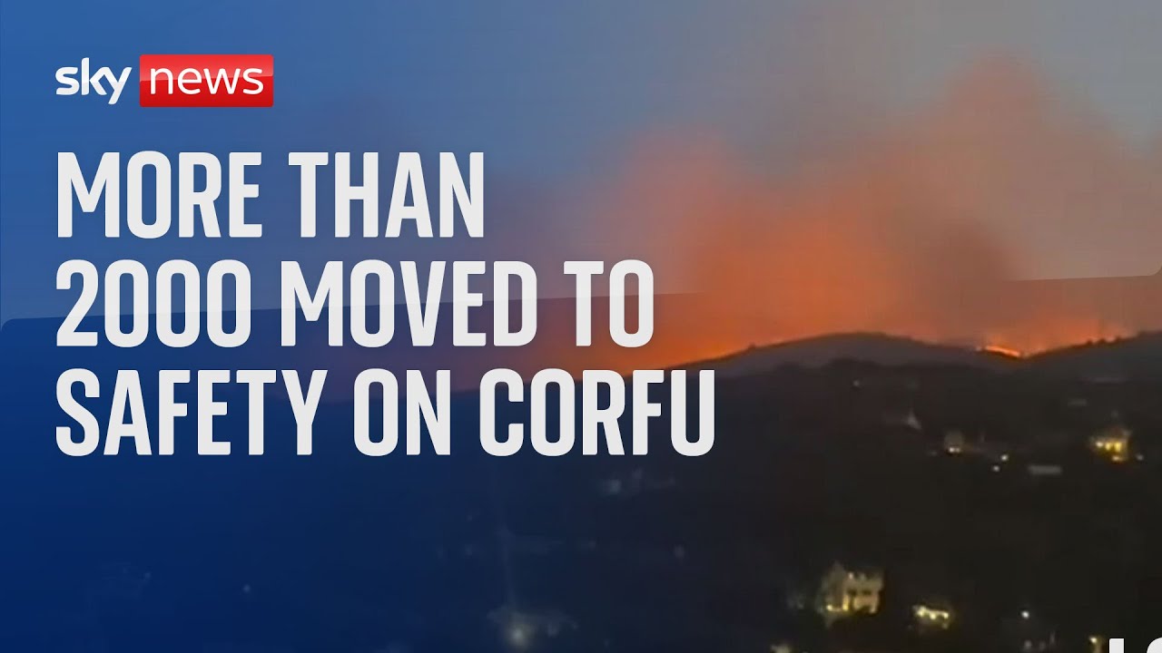 Wildfires: Rescue operation on Corfu - YouTube