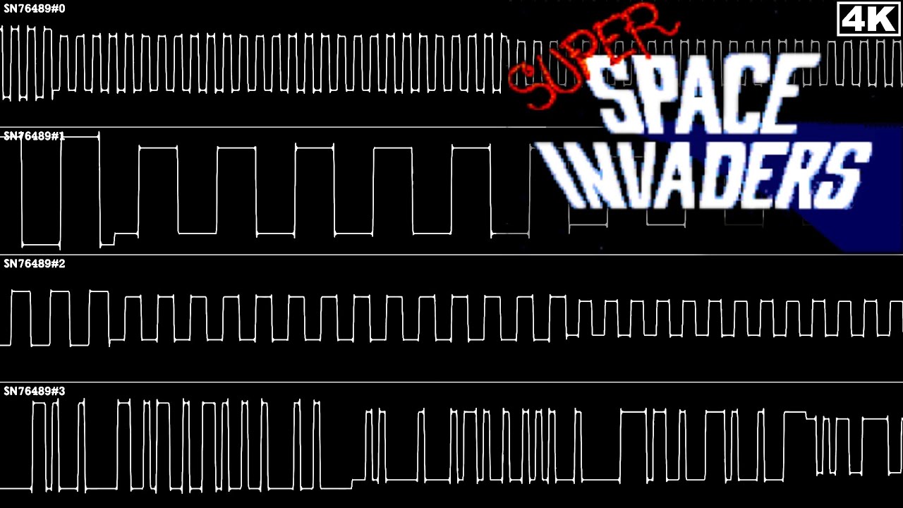 Super Space Invaders - Title Screen - Sega Master System - Oscilloscope ...