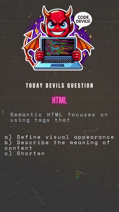 Devils Question Html Htmlinterview Learnhtml Frontend Codingchallenge Html5 Nft Coder