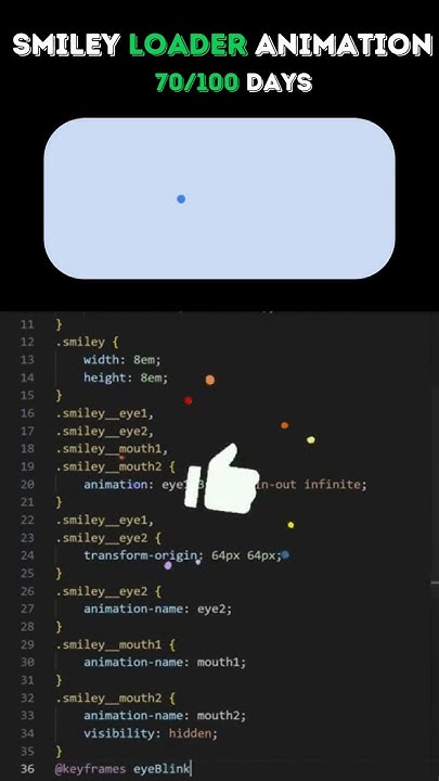 Day 070 - Smiley loader Animation #codingisfun #html #shorts - YouTube