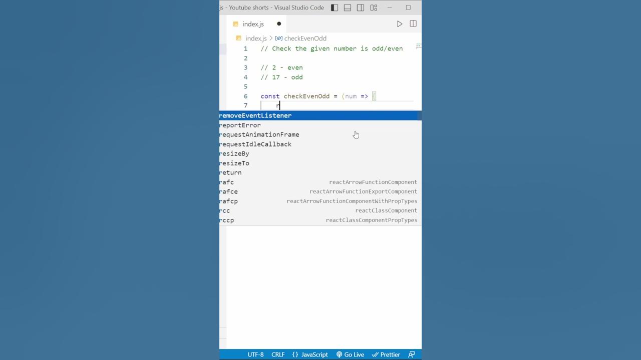 Javascript Even Or Odd In A Snap Shorts Javascript Dsa Js Coding Computerscience Tamil 0887