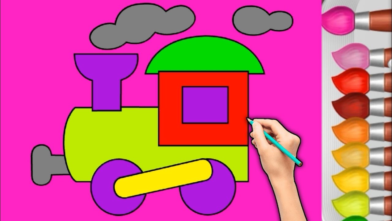 Colors For Children To learn with Train / color Train cartoon / Learn ...