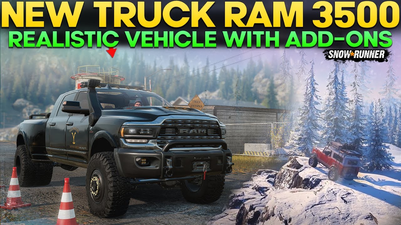 New Vehicle RAM 3500 in SnowRunner Realistic Truck with Unique Add-ons ...