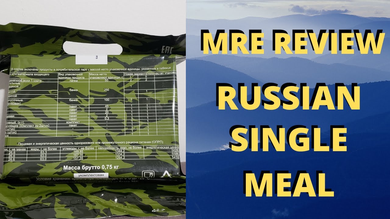 MRE Review Russian Single Meal Ration. - YouTube