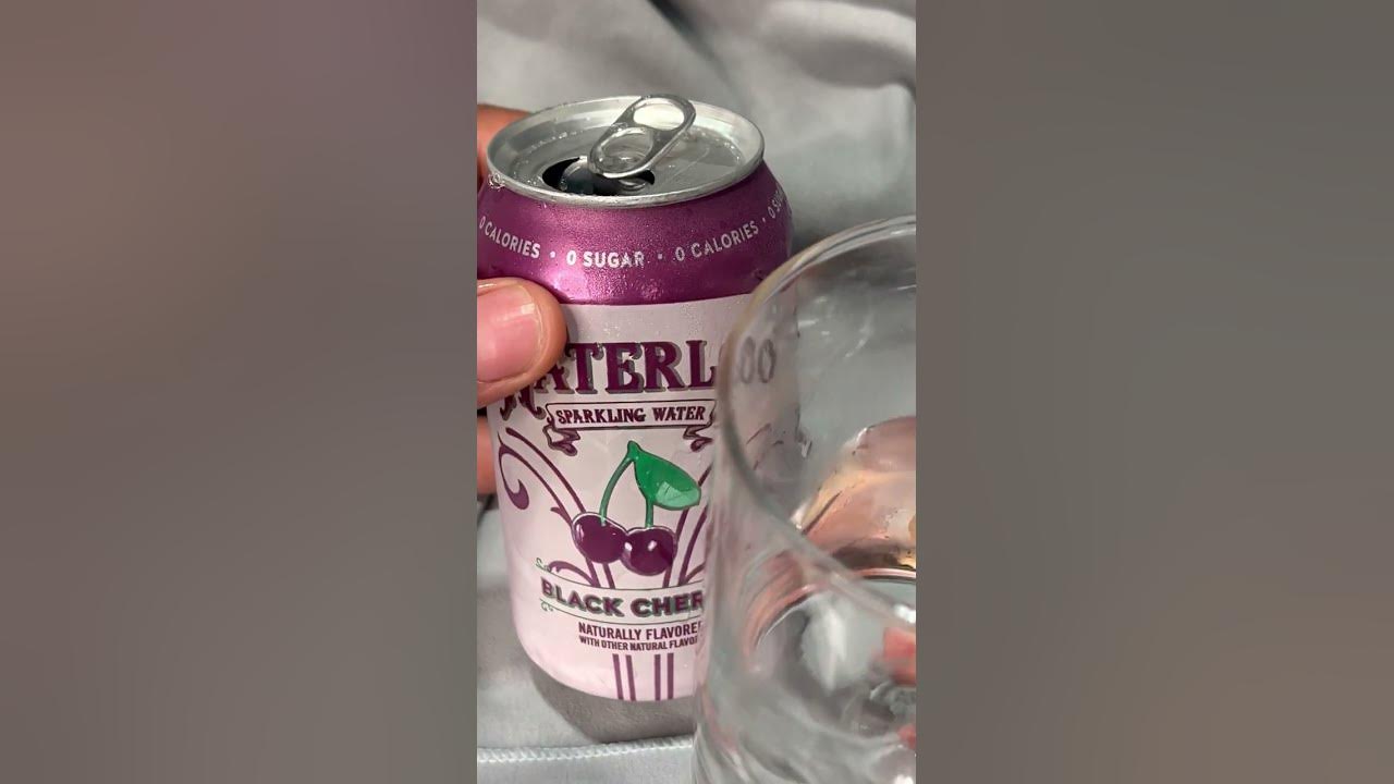 Waterloo Black Cherry Sparkling Water Review - YouTube