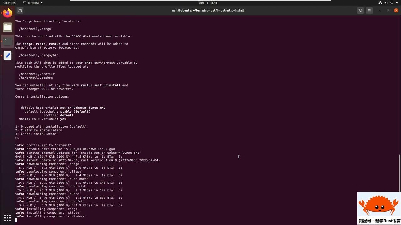 1-2 (实操篇)RUST开发环境安装和第一个RUST程序 - YouTube