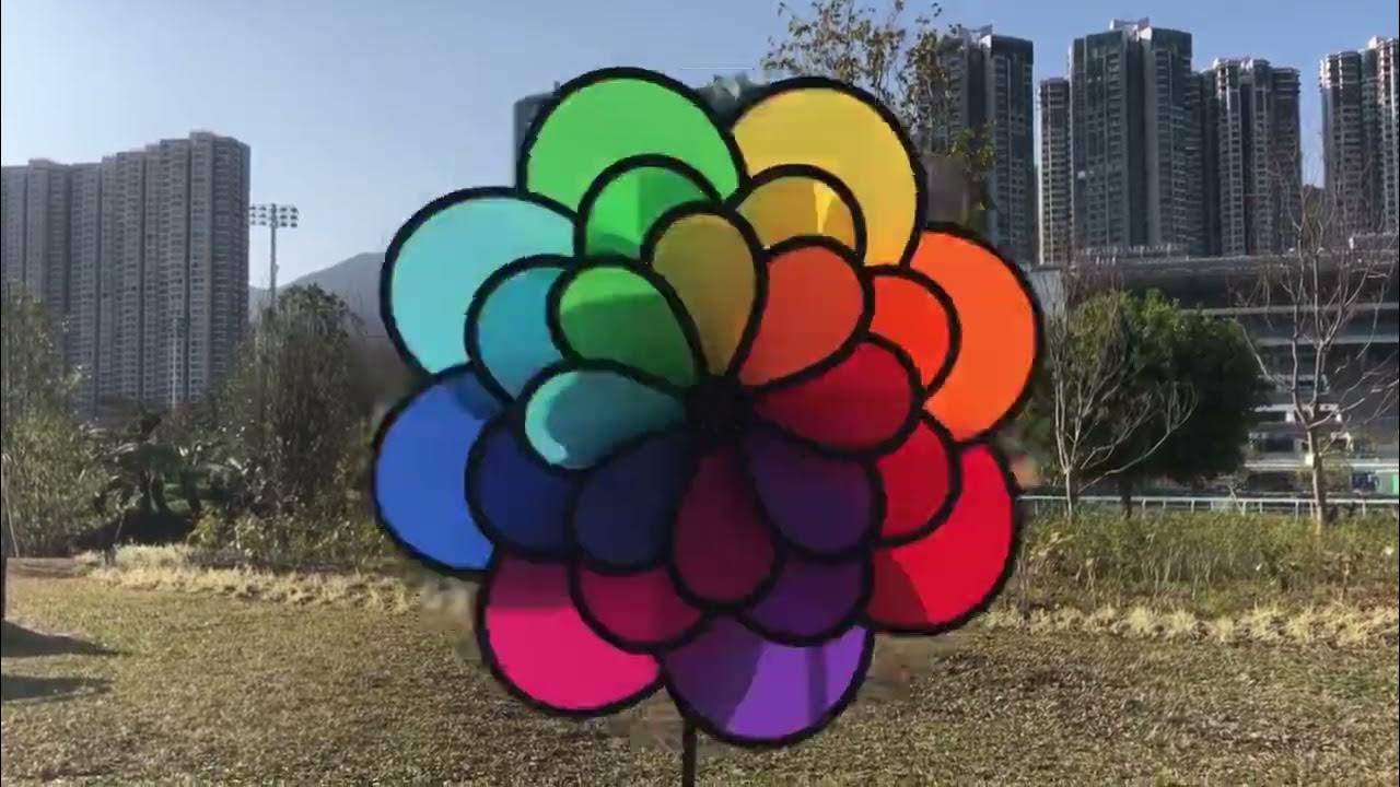 19 Inch 24 Petal Flower Triple Wheel Spinner 60FPS - YouTube