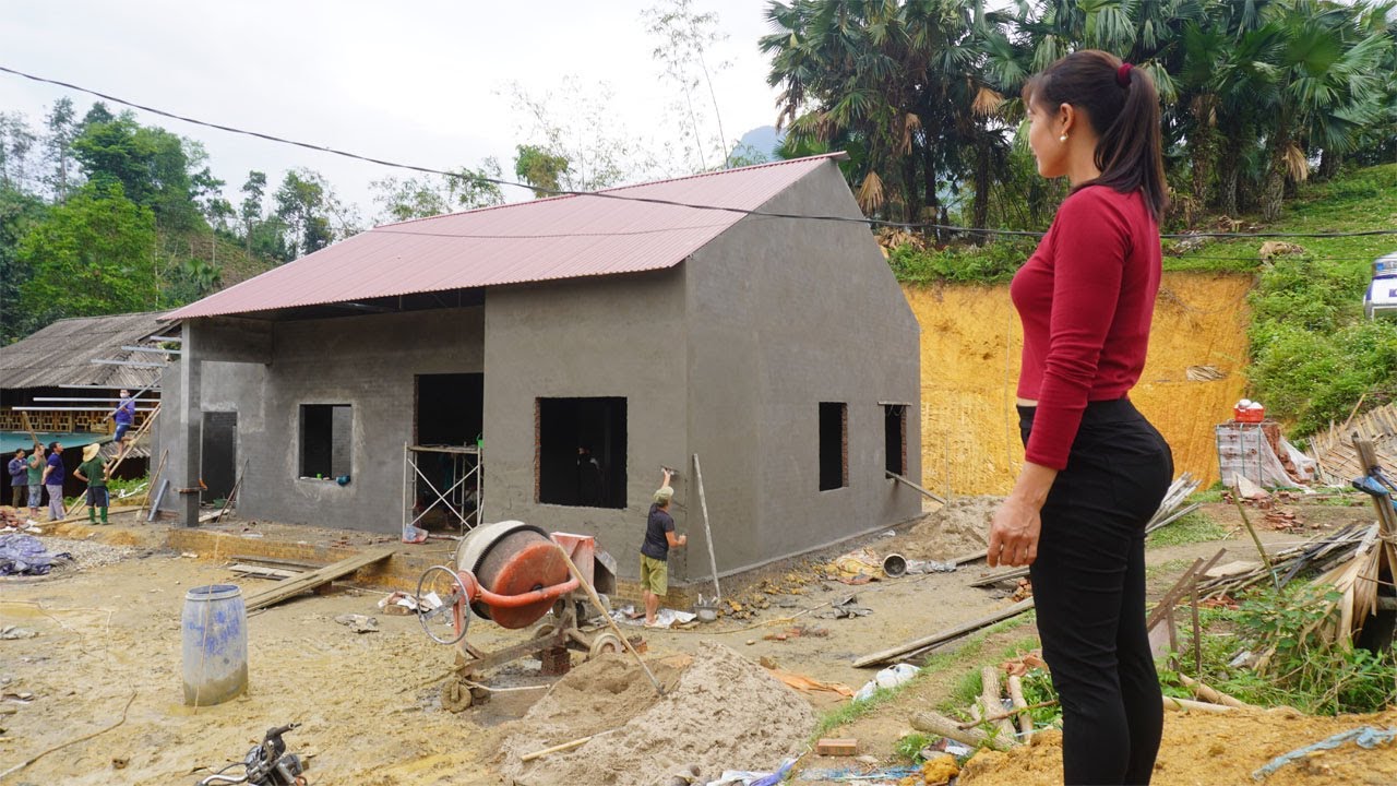 Help poor people build new houses - Build wall plastering / Buy floor ...