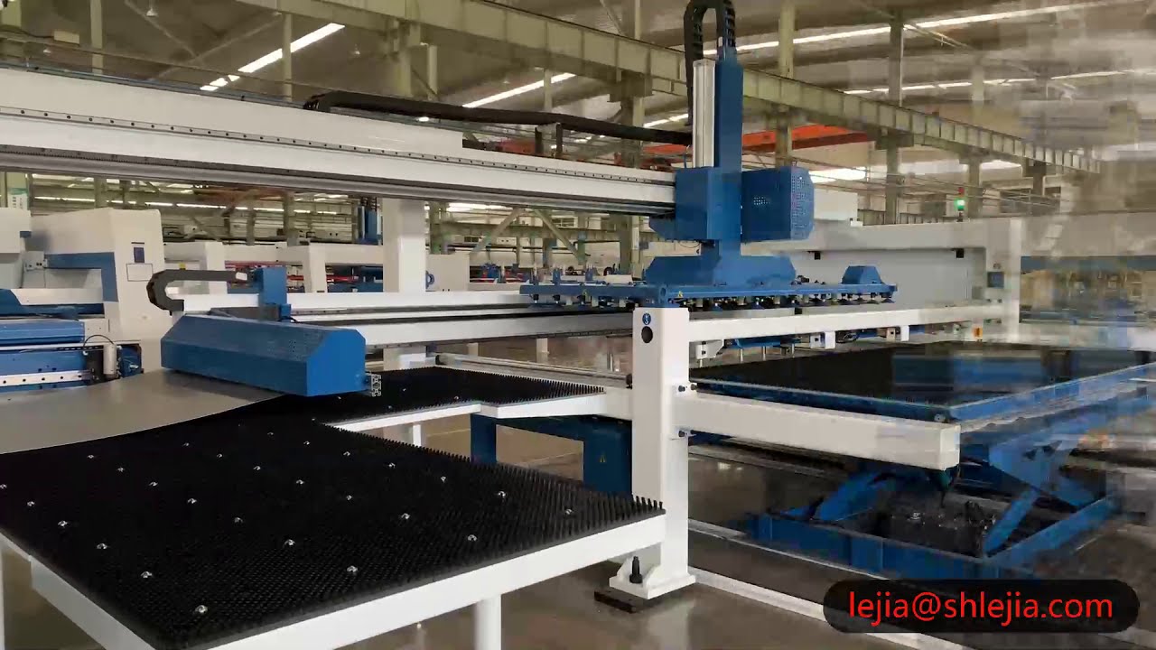 CNC turret Punch Single side system, Auto loading and unloading - YouTube