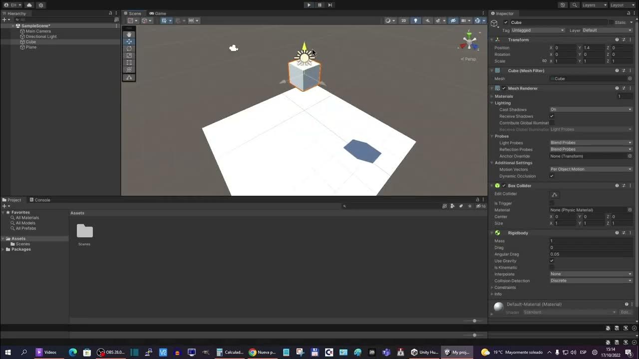 Unity - Rigidbody - Hacer que un objeto caiga mas despacio o mas rapido ...
