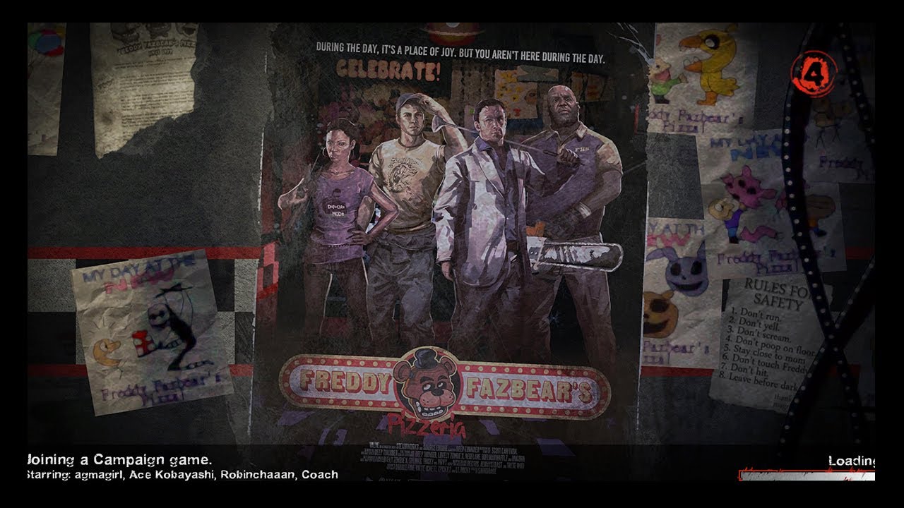 LEFT 4 DEAD 2 : FREDDY FAZBEAR (FULL WALKTHROUGH) - YouTube