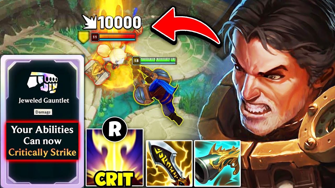 When Garen gets "Jeweled Gauntlet" in Arena, his ult crits you for ...
