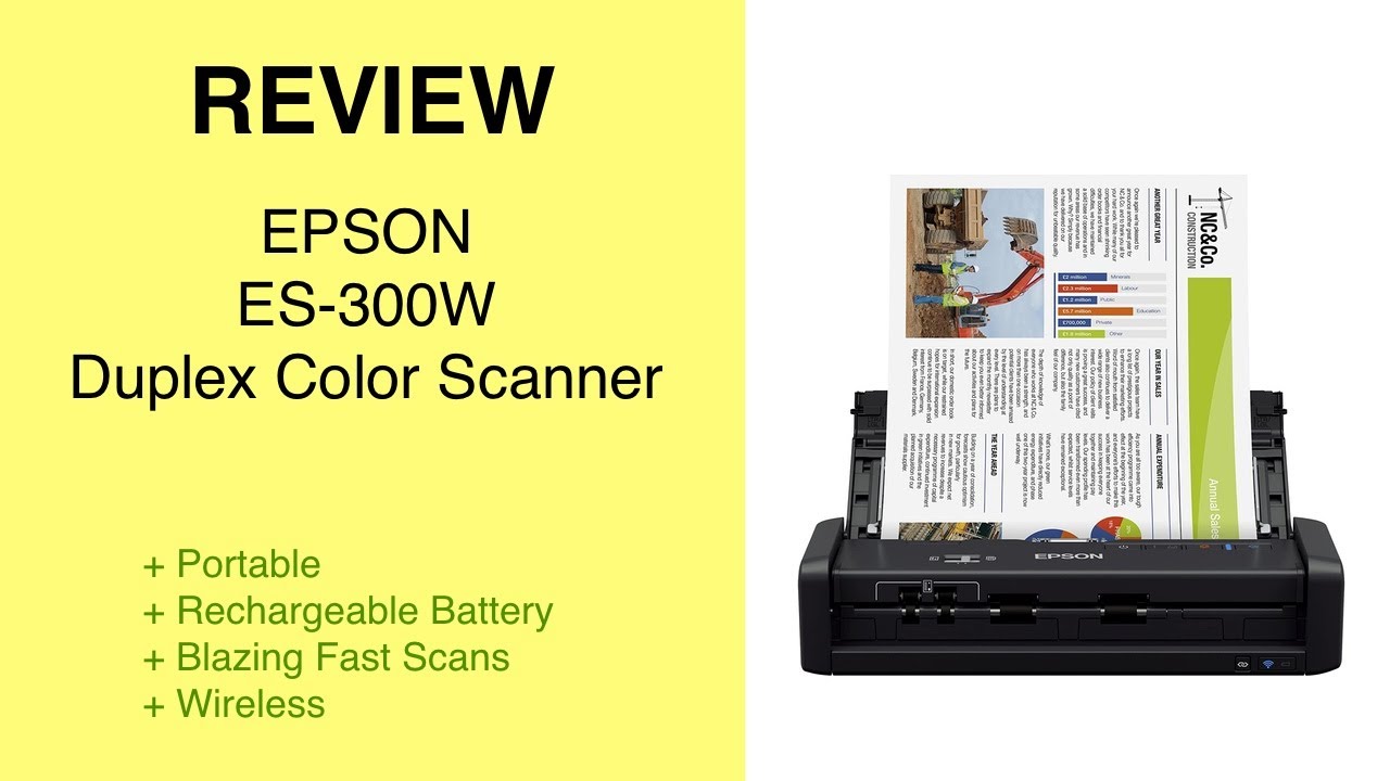 Review Epson ES-300W duplex color scanner - YouTube