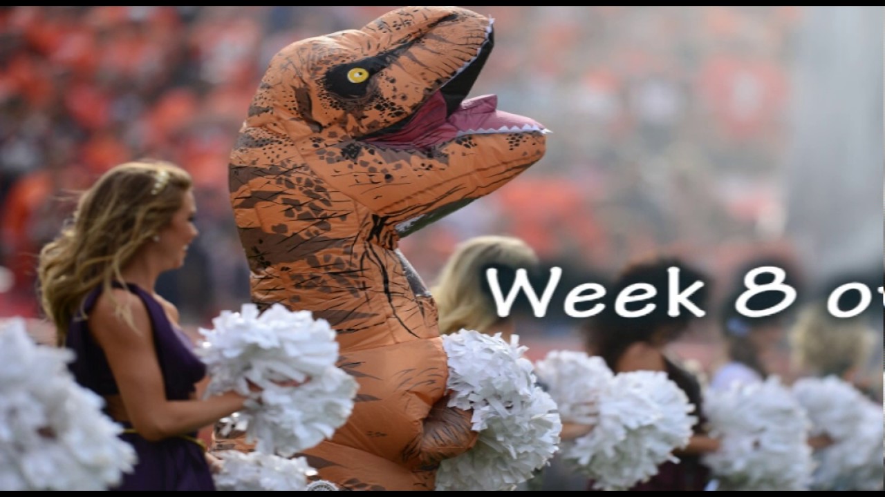 Broncos cheerleader wore inflatable dinosaur costume, still crushed ...