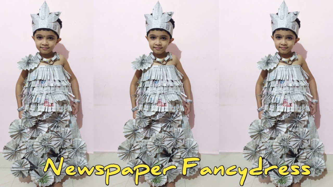 Newspaper Fancydress/Newspaper Princess Dress/Fancydress Competition ...