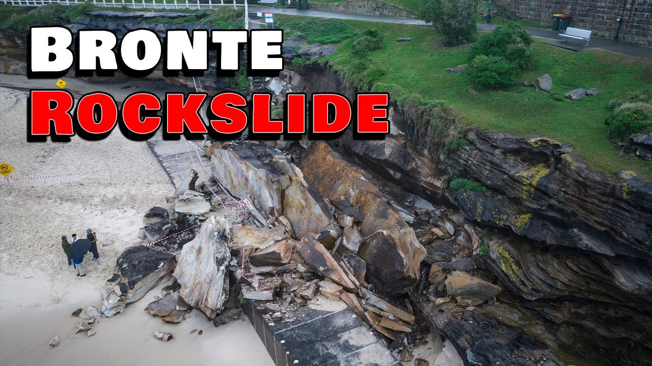 Bronte Beach Rockslide / Rockslip - 1 August, 2025 - YouTube
