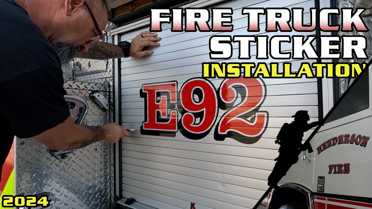 Installing a Sticker on a Firetruck in Las Vegas, Nevada | Team Acme ...