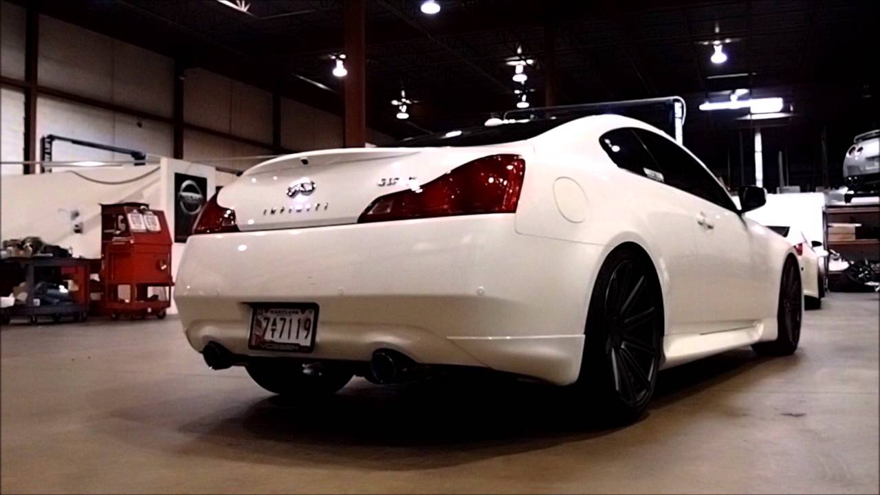 AAM Competition S-LINE Short Tail Axle Back Exhaust G37 Coupe - YouTube