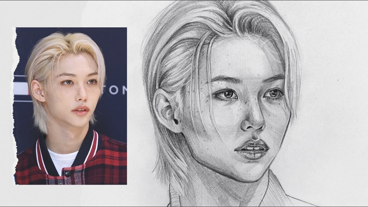 Drawing of Felix from STRAY KIDS || STRAY KIDS Drawing || Felix sketch ...