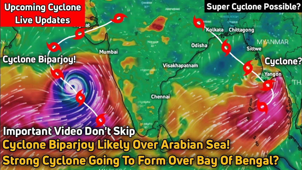 Strong Cyclone Biparjoy Likely To Form Over Arabian sea | Cyclone Likely In Bay Of Bengal? - YouTube